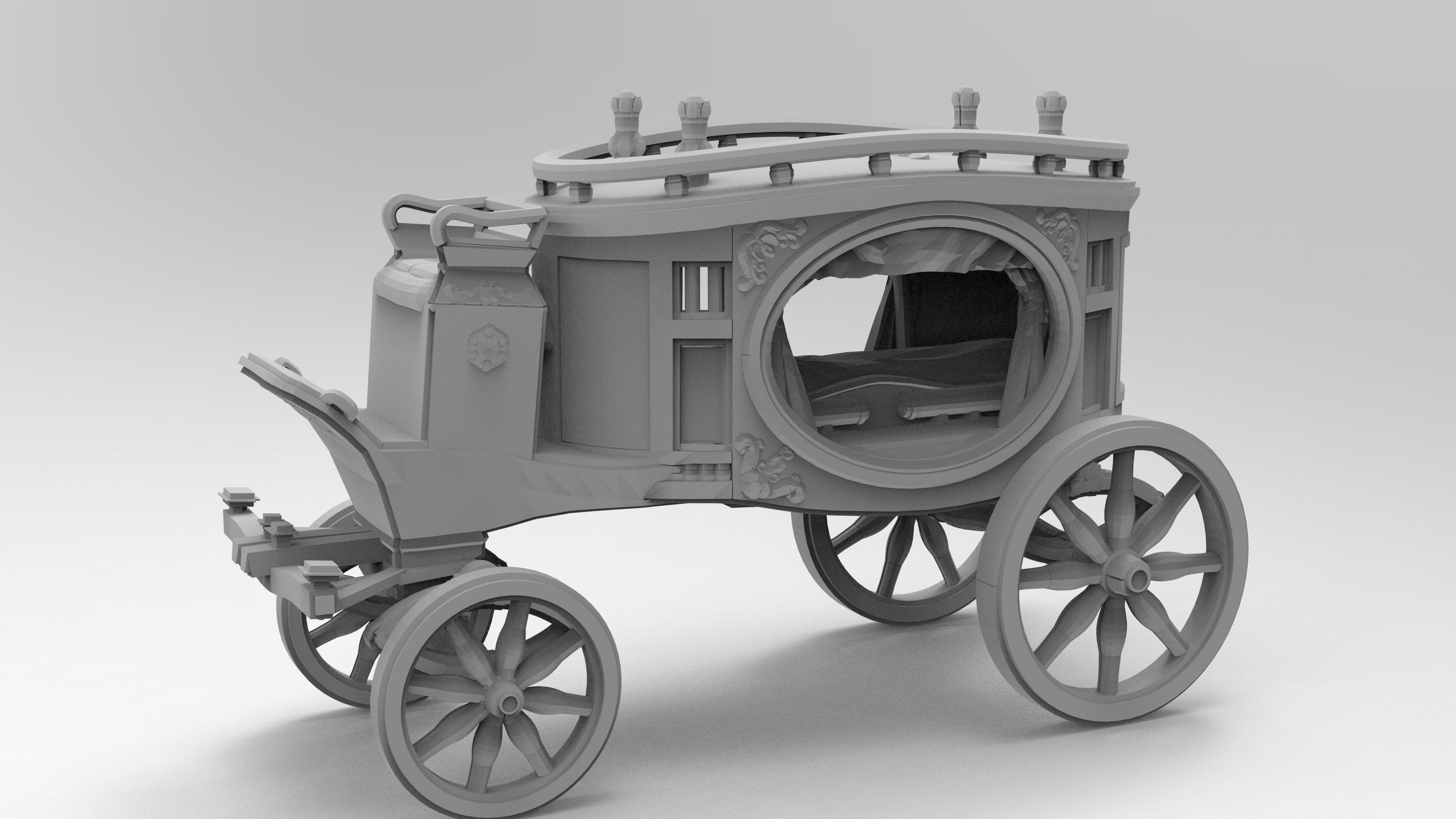 Hearse Type 3 - Custom Sculptures 3D Printed in Grey Resin – 3dRailRoad.com